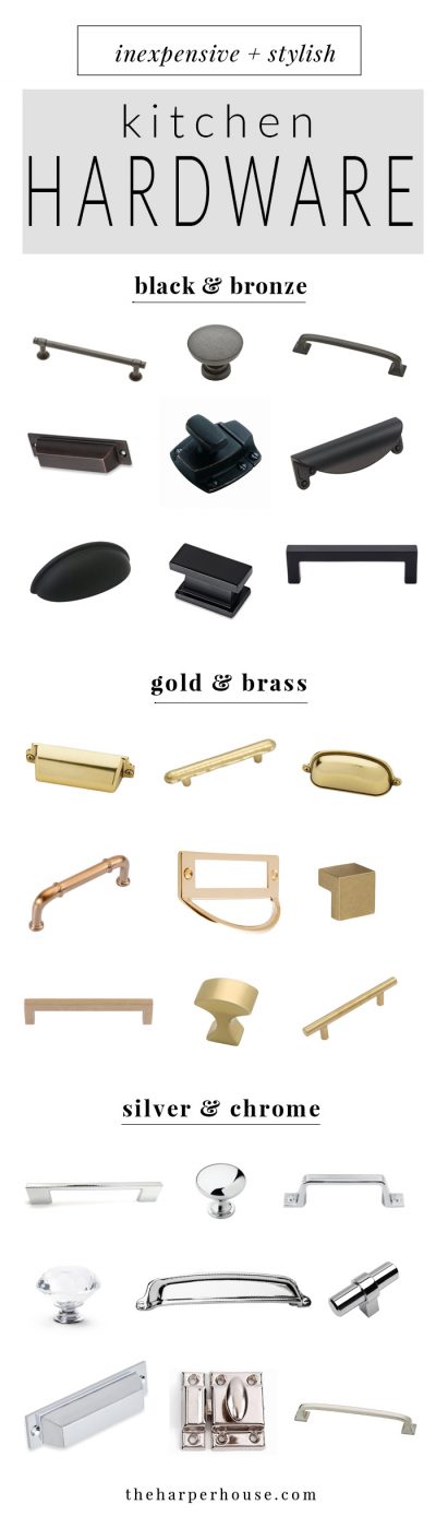 Kitchen Hardware: 27 Budget Friendly Options | The Harper House