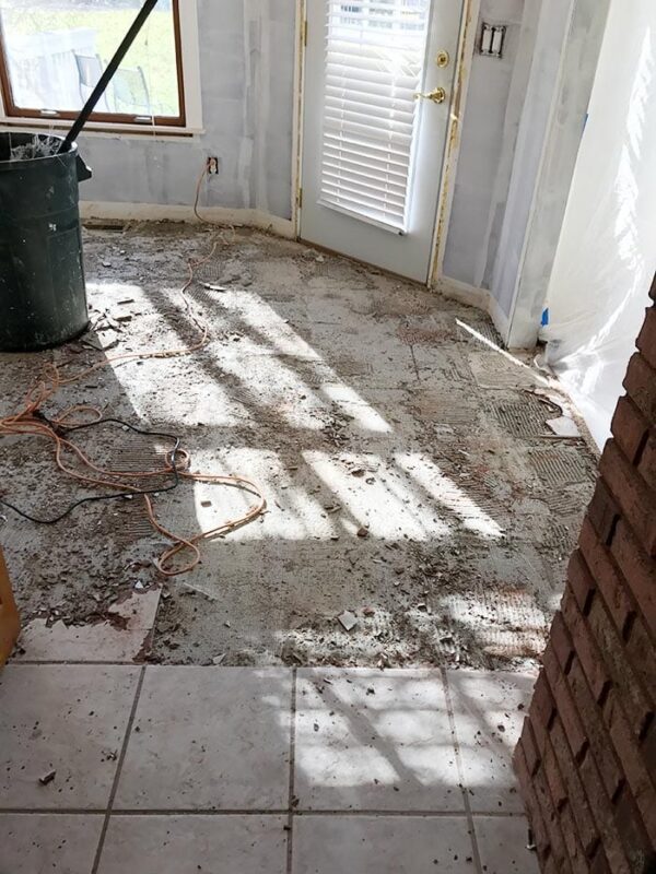 How to Remove Tile Floors | The Harper House
