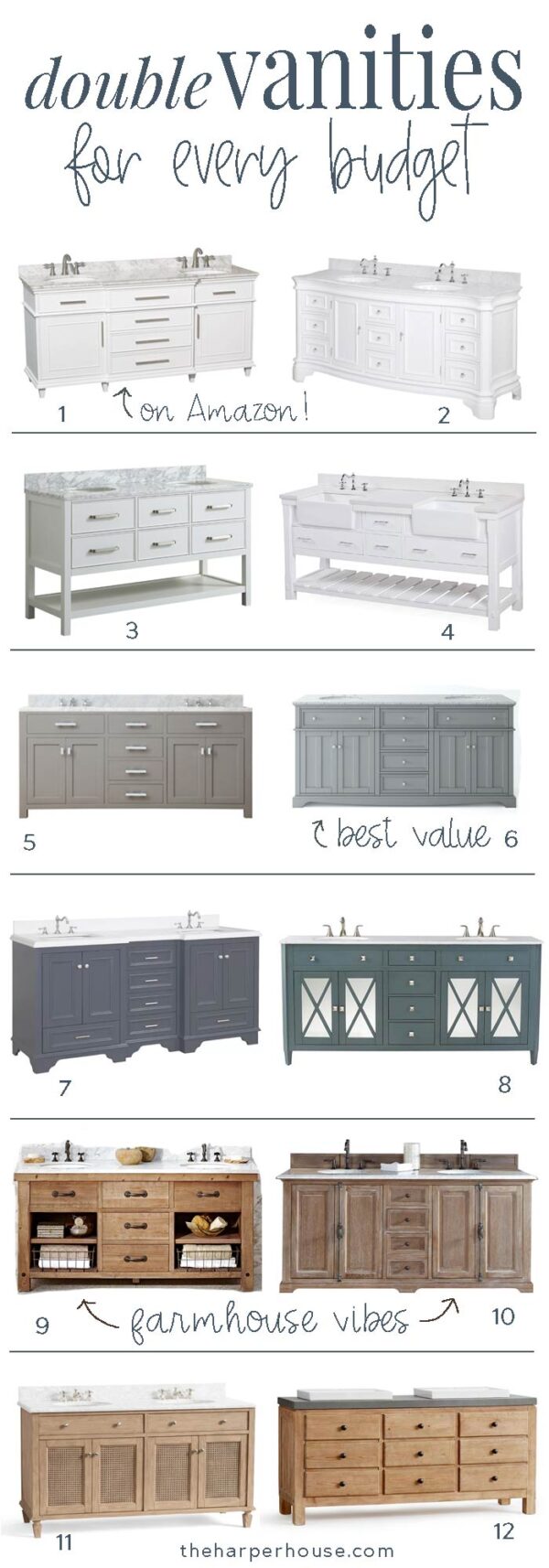 The Ultimate Guide to Buying a Bathroom Vanity | The Harper House