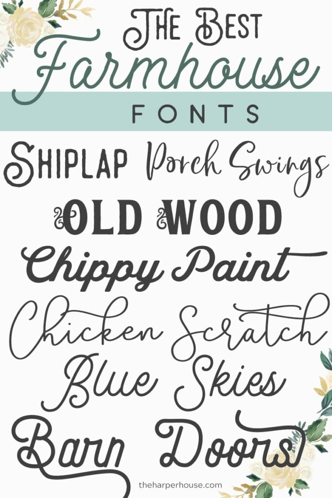 Farmhouse Fonts: Joanna Gaines Approved | The Harper House