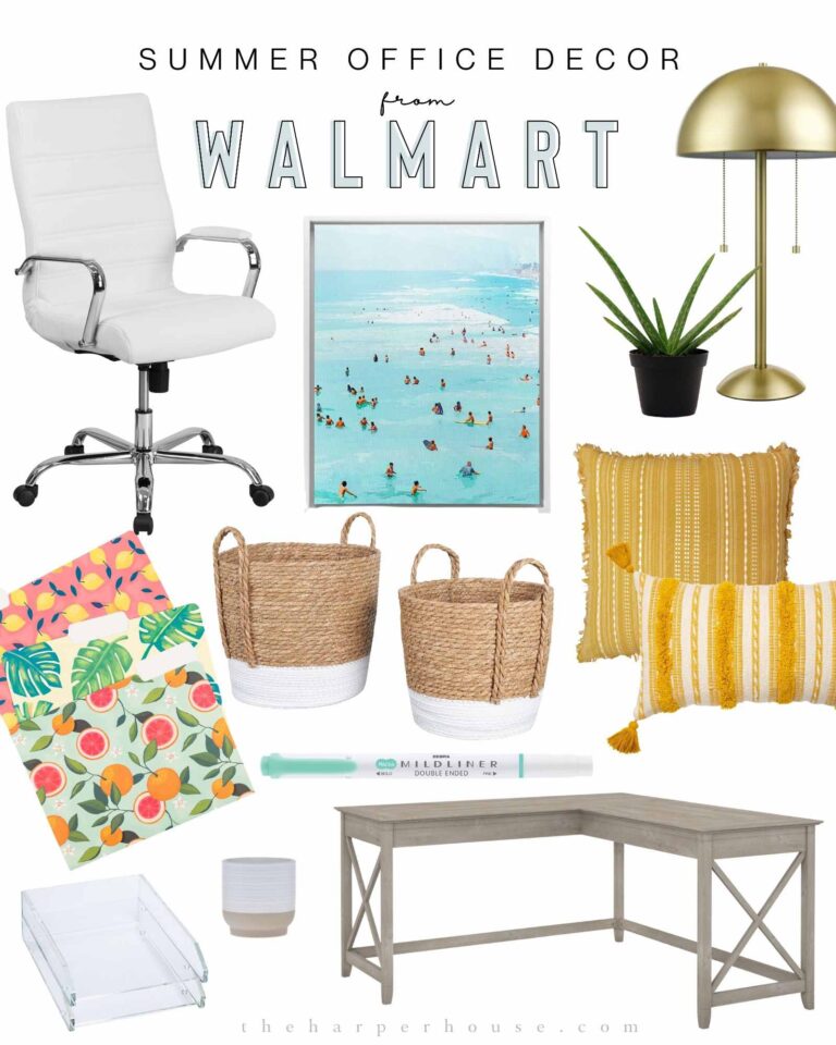Summer Office Decor with Walmart | The Harper House